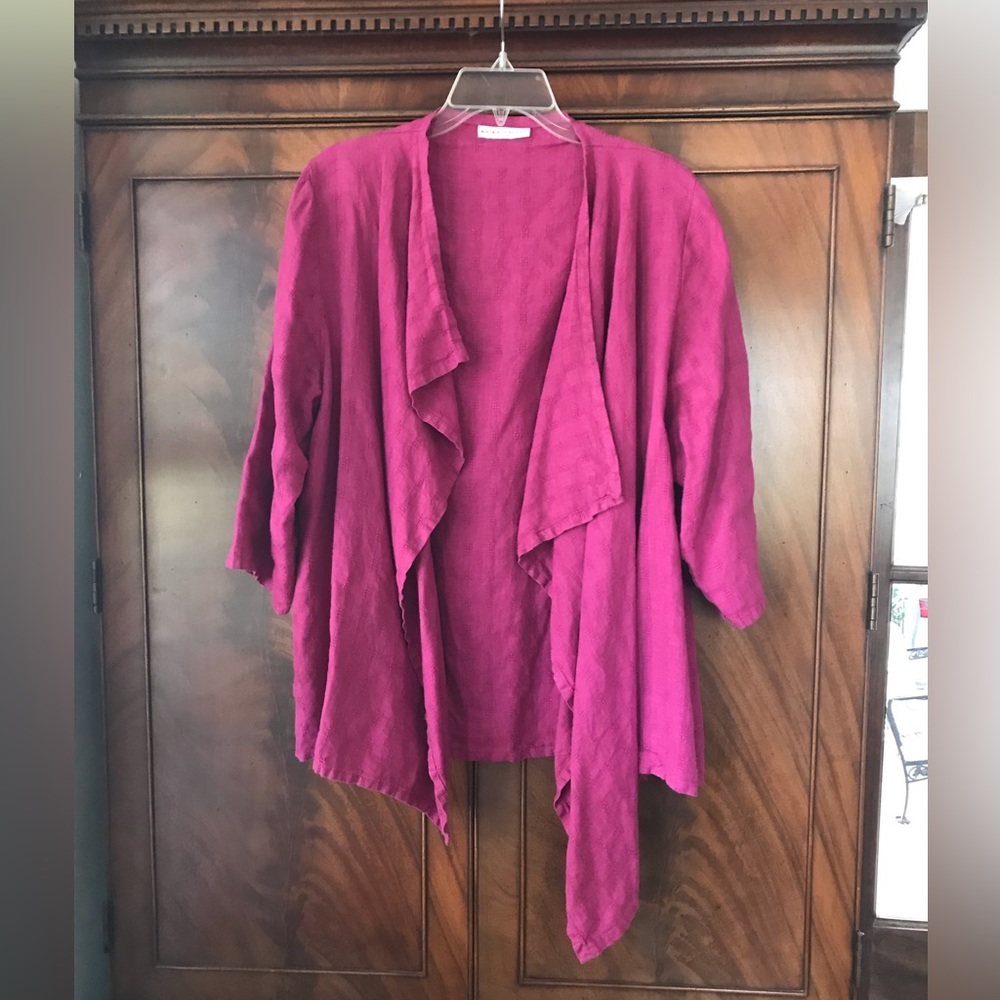 Bryn Walker Linen Jacket Handkerchief Hem Size M - Gem